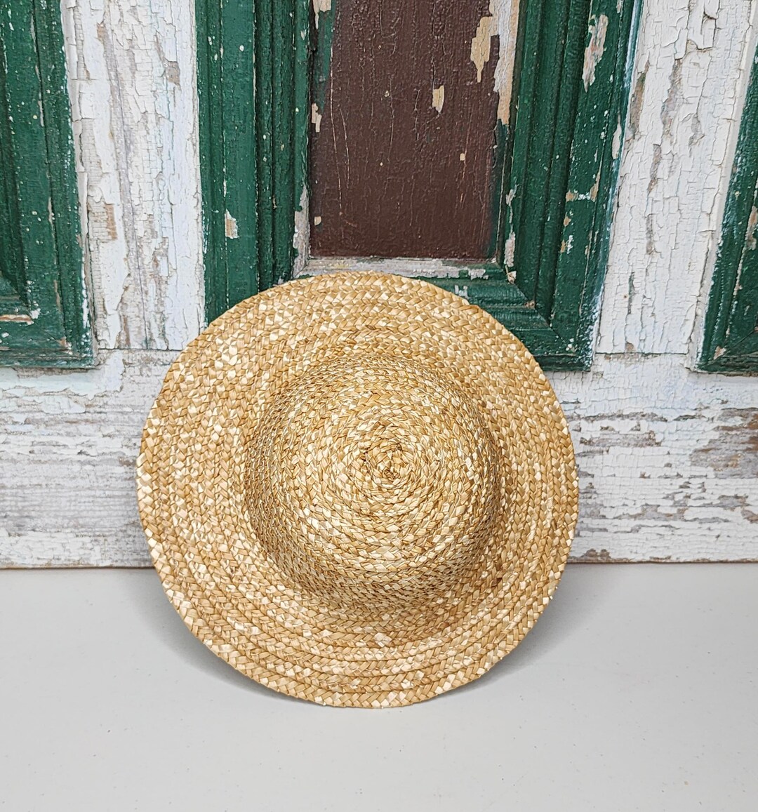 Miniature Doll Hat 7.5 Miniature Straw Hat Mini Craft Hat Vintage ...