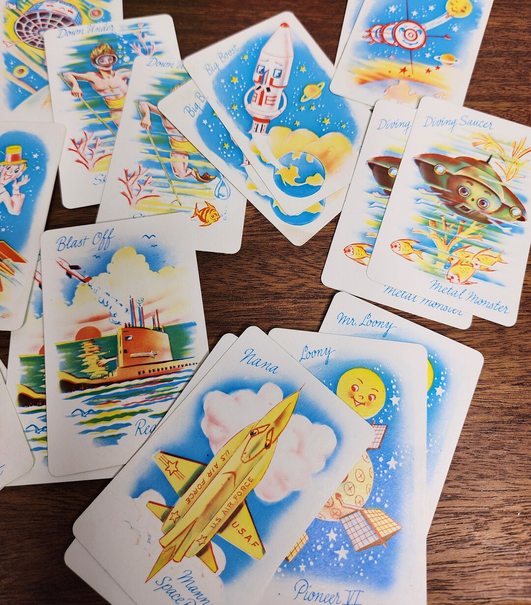 Anthropomorphic Old Maid Old Maid Space Age Edition Vintage Old Maid ...