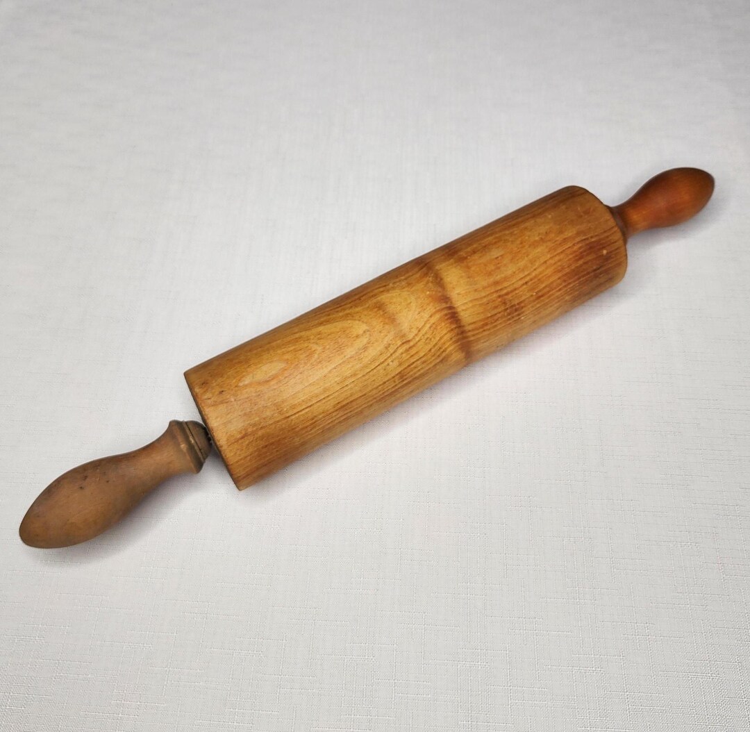 Vintage Wooden Rolling Pin - Primitive Maple Wood Rolling Pin ...