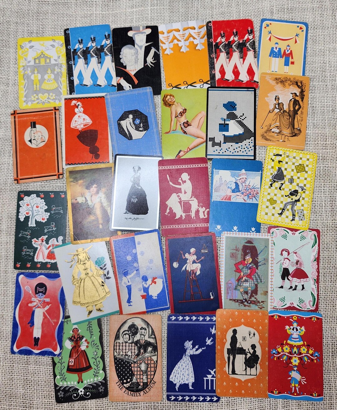 Swap Cards Vintage Playing Cards Mixed Ephemera for Collage, Altered ...