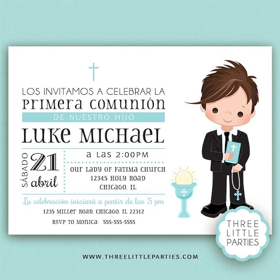 First Communion Invitations In Spanish