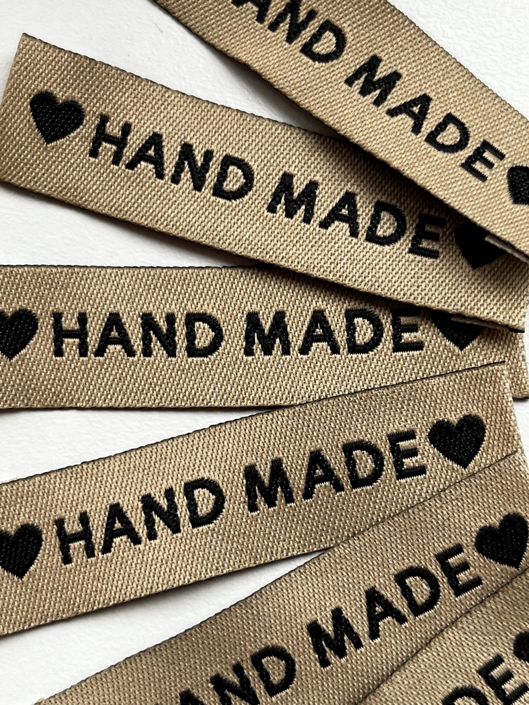 6 X hand Made Woven Sew in Labels for Hand Made Crafts, Sewing ...