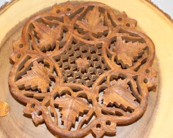Carved Wood Trivet - Etsy
