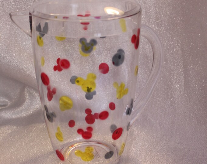 Clear Disney Pitcher With Mouse Head Design, Mickey Mouse, Lid - Etsy