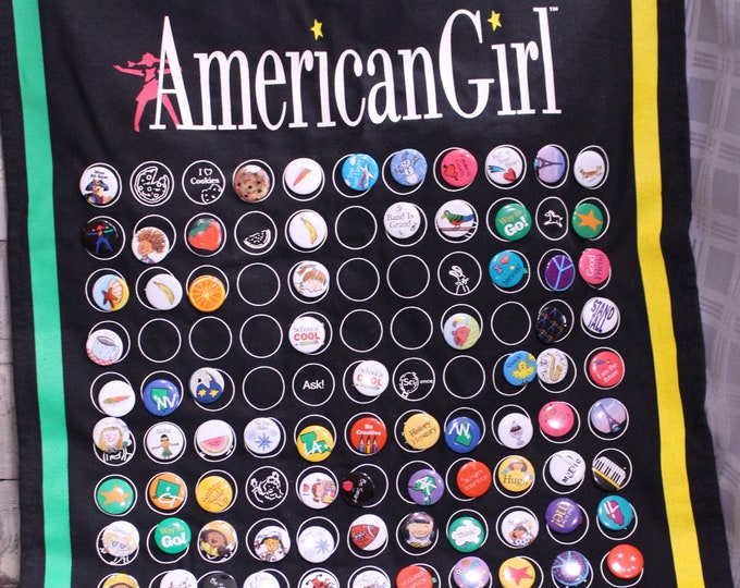 Vintage American Girl Grin Pins With Banner, American Girl Doll Pins ...