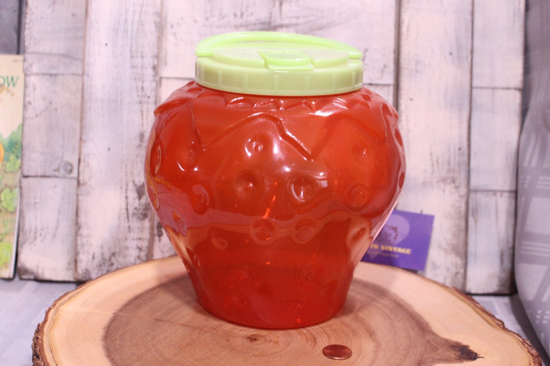 Vintage Strawberry Packerware Jug, Strawberry Container With Handle - Etsy