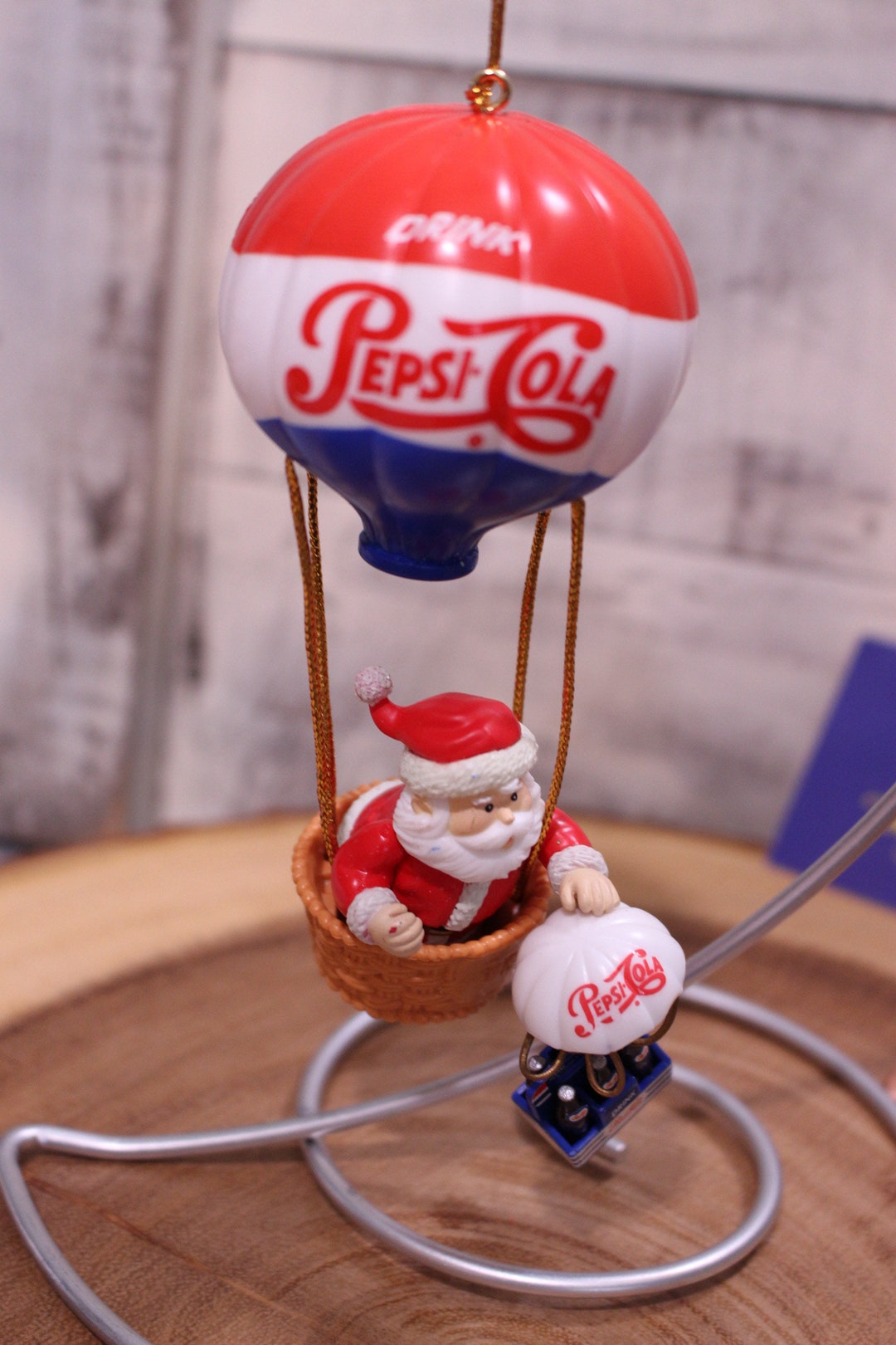Vintage Pepsi Hot Air Balloon Santa Ornament 1997 - Etsy