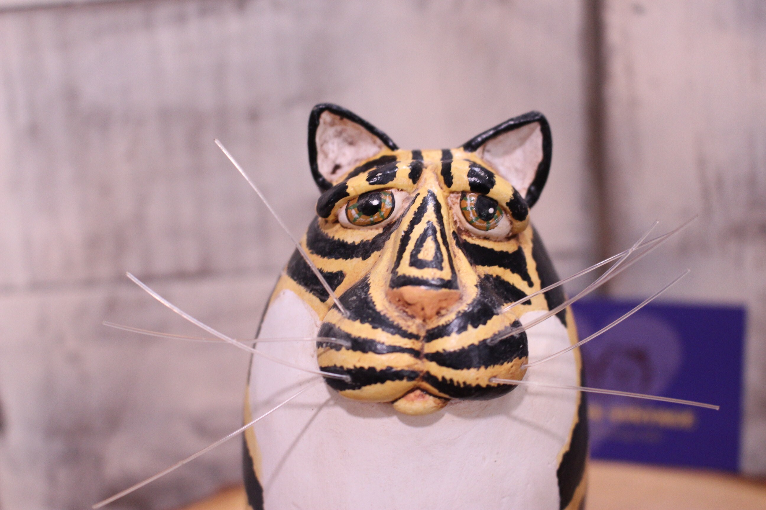 Vintage Enesco Vicki Thomas Cat Gourd, Tiger Striped With Whiskers ...