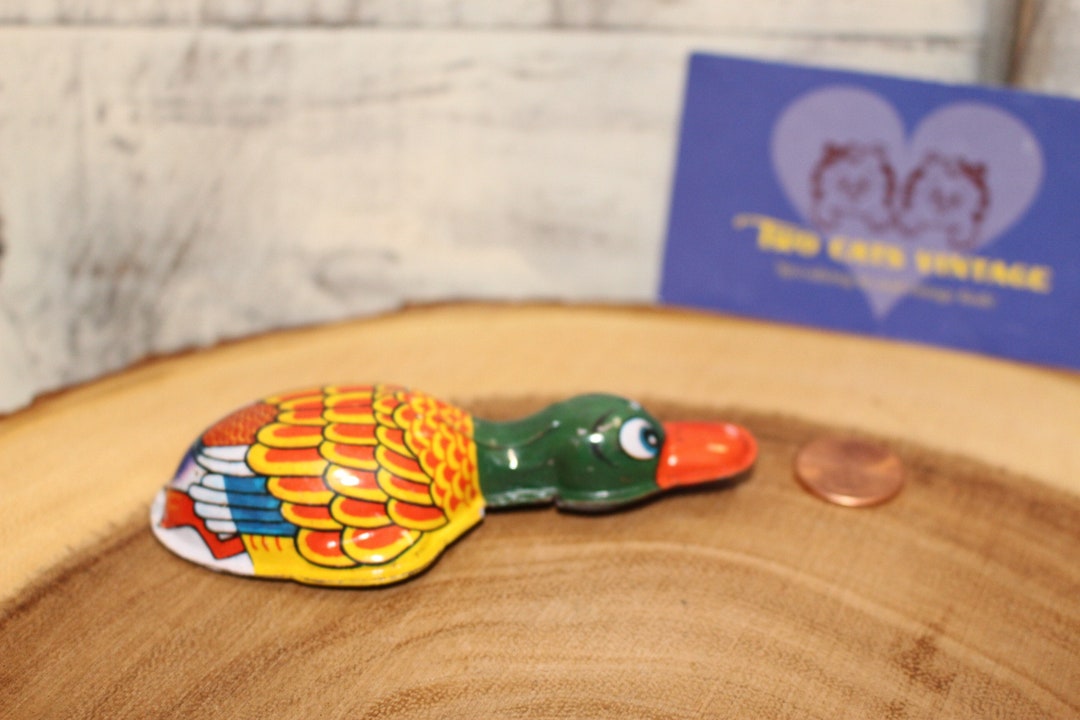 Vintage Duck Clicker, Tin Litho Toy, Antique, Metal, Collectible, as is ...