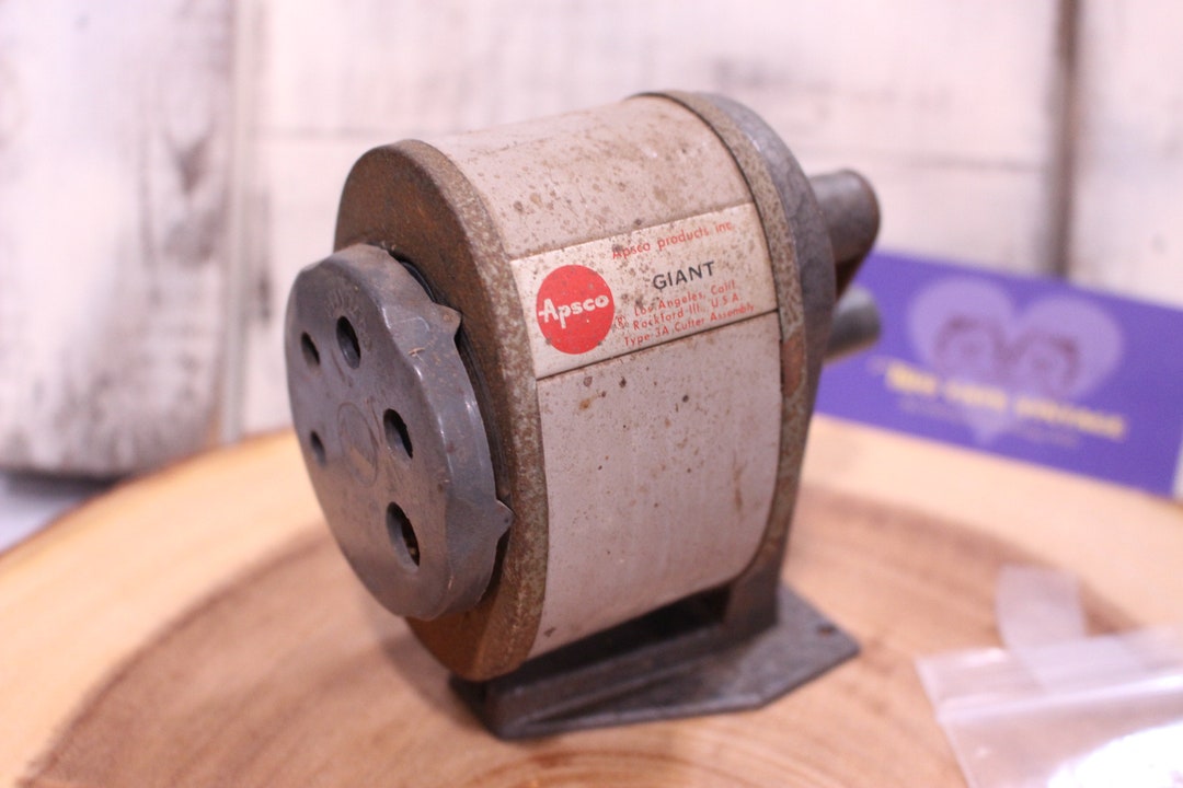 Vintage Apsco Giant Pencil Sharpener, Manual Pencil Sharpener, Cool ...
