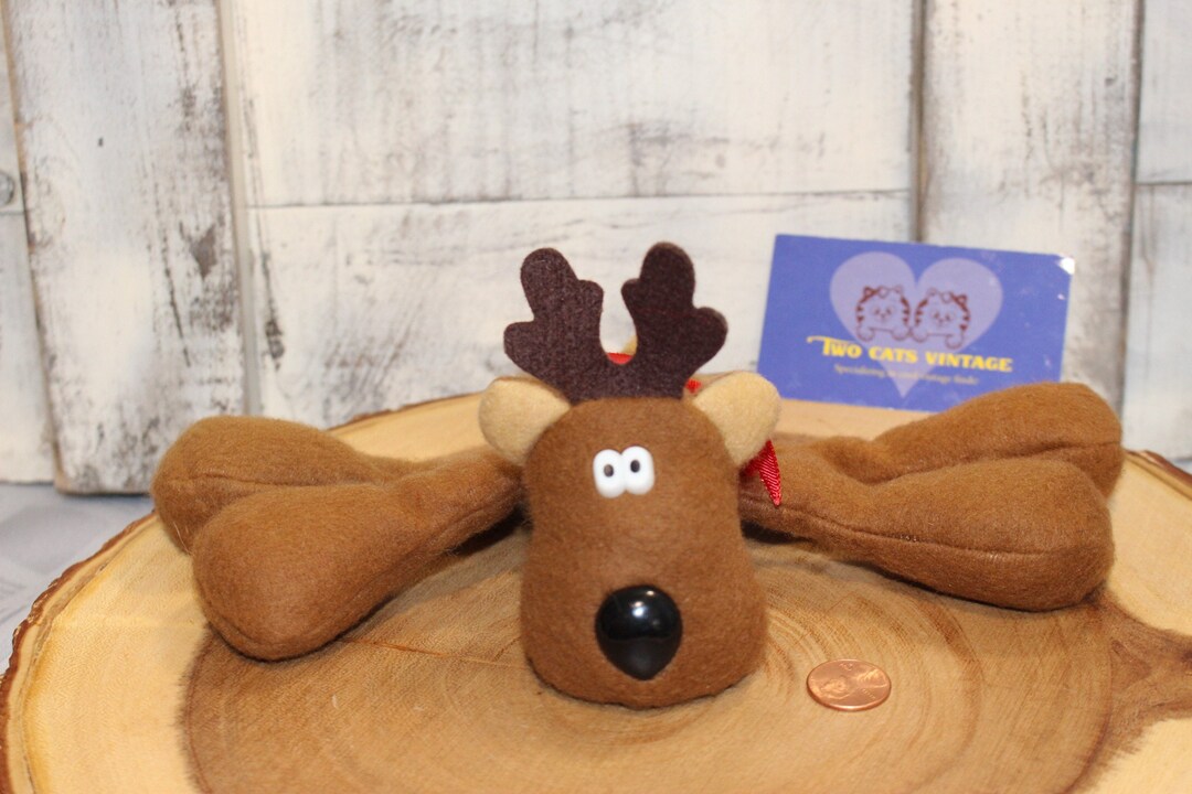 Hallmark Vintage Rodney Reindeer. Plush Hallmark Red Bow 1988 - Etsy