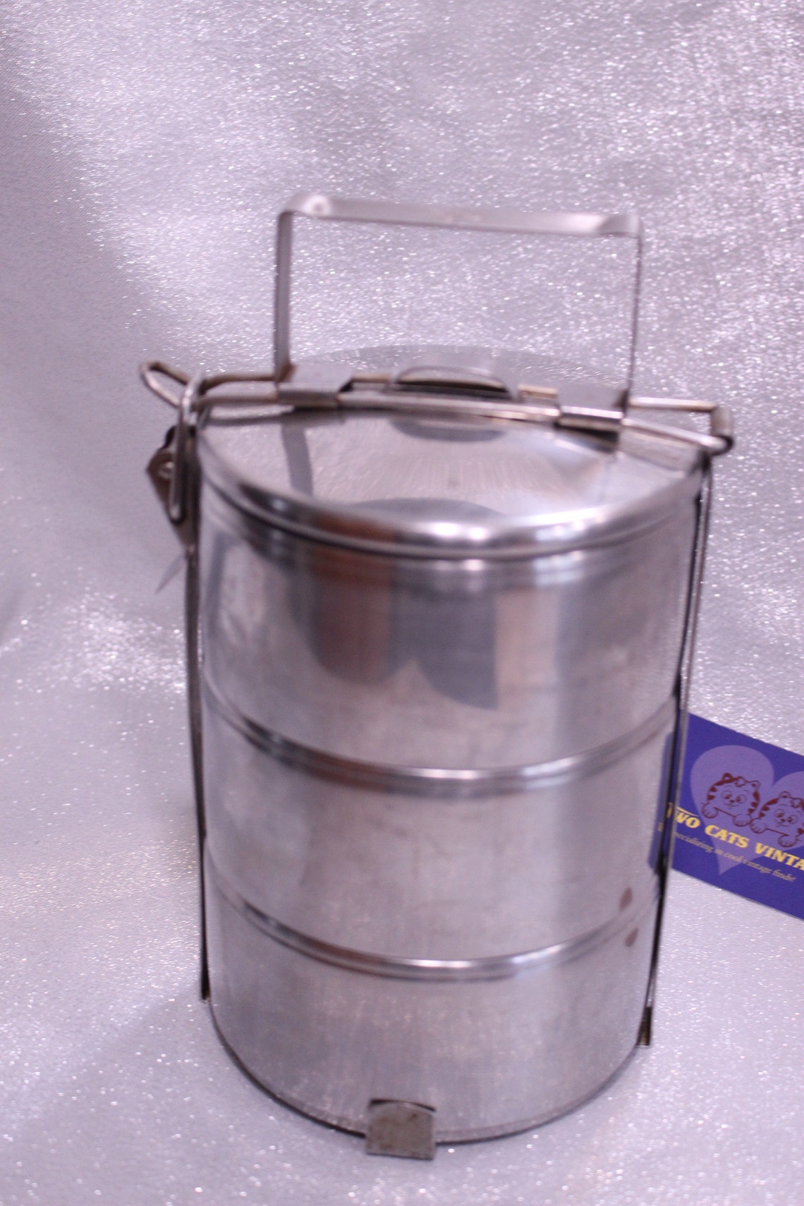 Vintage Metal Bento Box Lunch Box Vintage Basket, 3 Sections, Kangaroo ...