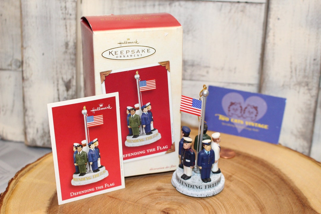 Vintage defending the Flag Ornament Hallmark - Etsy