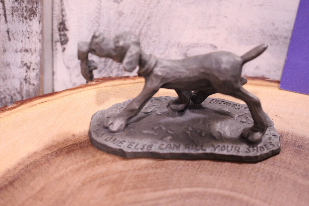 Vintage Pewter Dog Miniature by Little Gallery 1975 Hallmark, Made in ...