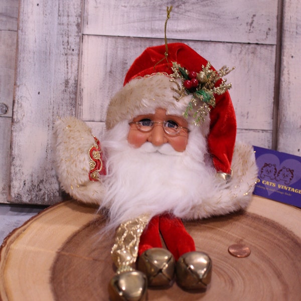 Santa Head Ornament - Etsy
