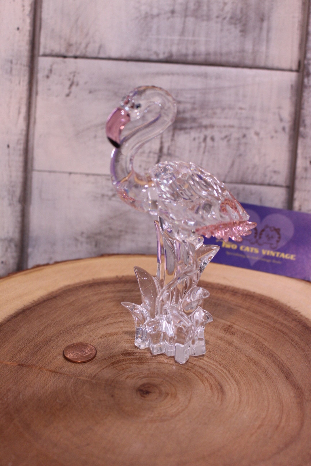 Vintage Swarovski Crystal Pink Flamingo, Stamped on Bottom - Etsy