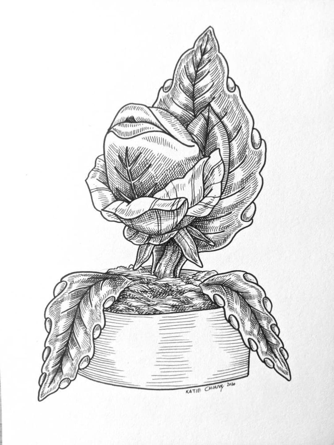 Original Artwork Audrey II Fanart Audrey 2 Drawing - Etsy