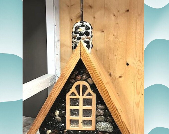 Solar Lighted Stone Lake Superior Stone Church House - Etsy