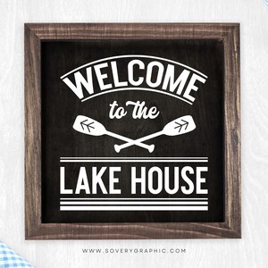 Welcome to the Lake House SVG Cut File – Lake Cabin Sign Design - Etsy