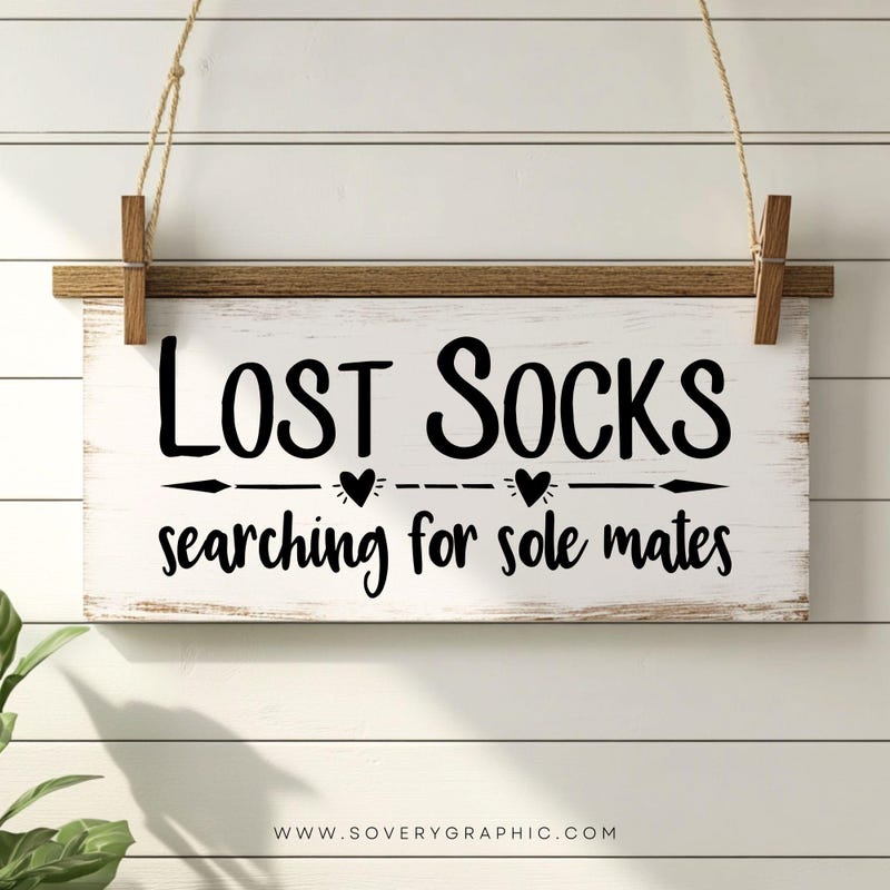 Lost Socks Sign - Etsy