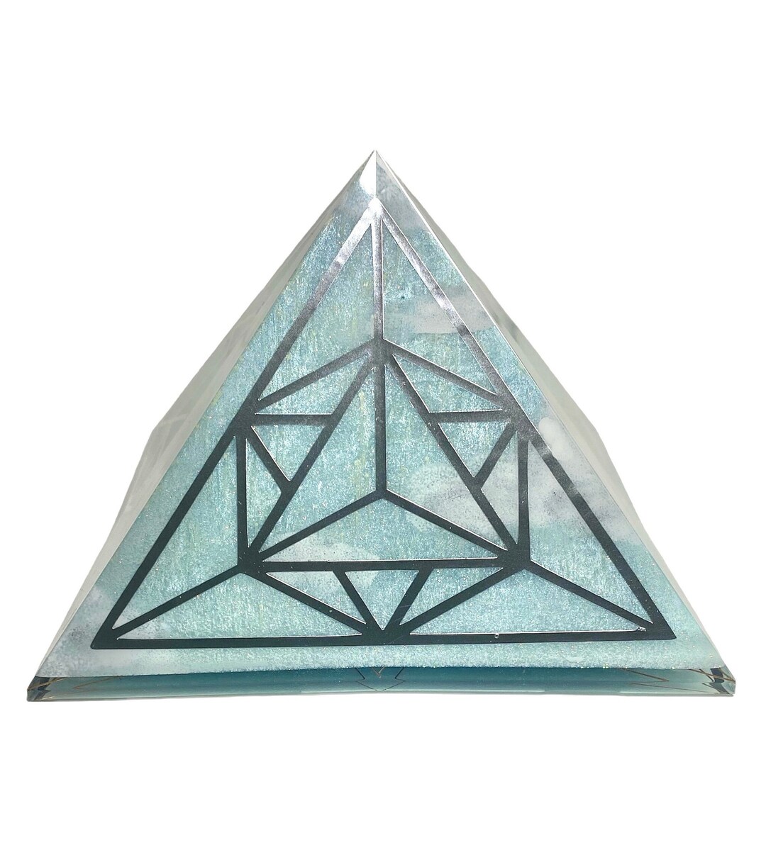 8-sided Cheops Orgone Pyramid Clouds/silver Merkaba - Etsy