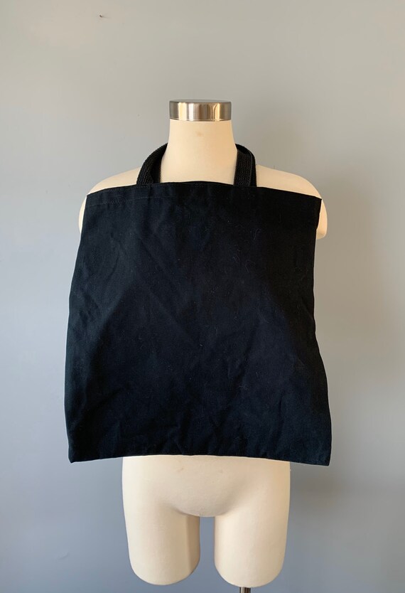 1990s Vintage Neon Musical Note Canvas Tote Bag - Gem