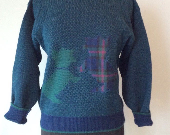 1980s Pendleton Scottie Dog Sweater - Etsy
