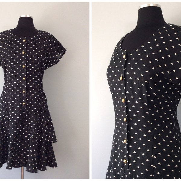 Triangle Print Dress - Etsy