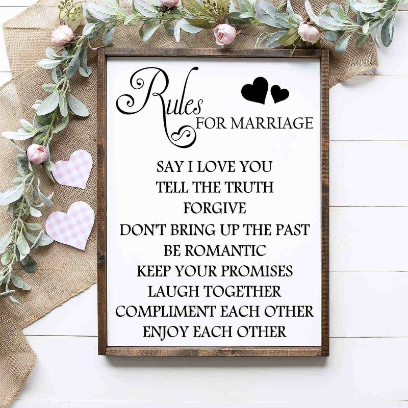 Marriage Rules - Etsy