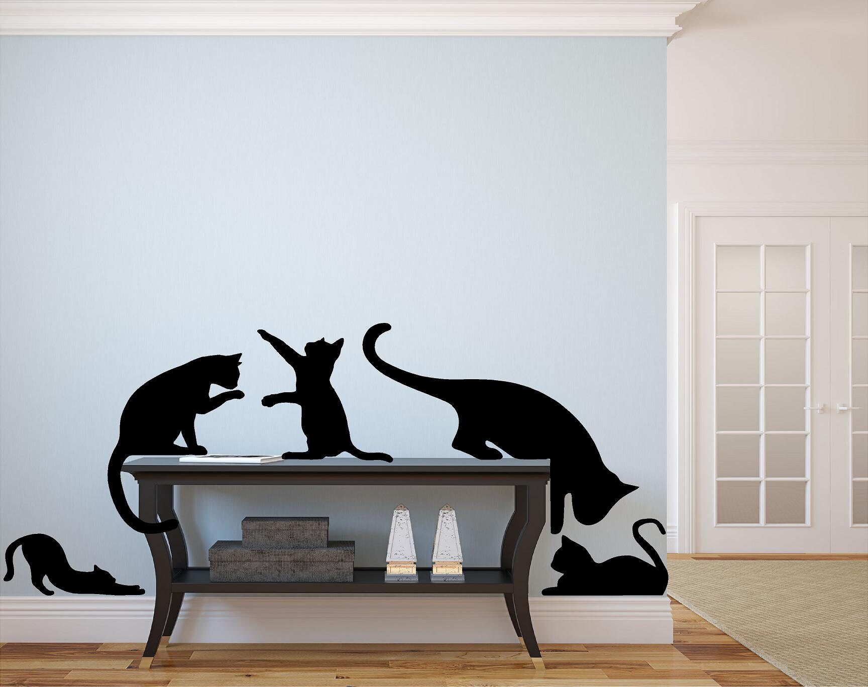 Cat Decals Cat Wall Decals Cat Stickers Vinyl Home Decor - Etsy