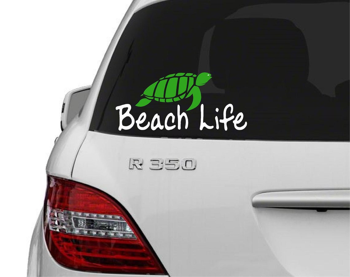 Beach Life Car Decal Beach Decor Beach Car Accessory Beach - Etsy