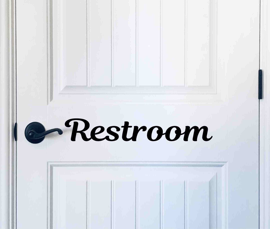 Vinyl Restroom Office Decal Business Restroom Decal Decals for Business ...