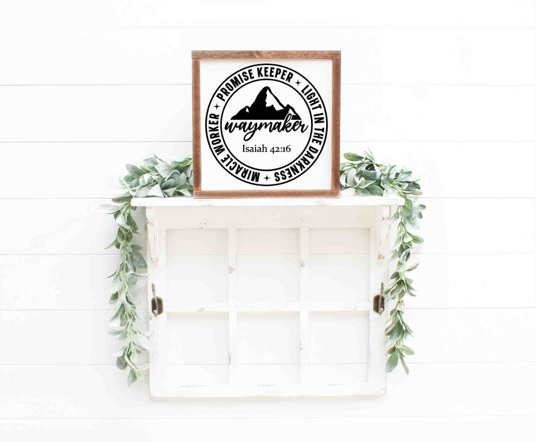 Waymaker Promise Keeper Light in the Darkness Wood Sign Religious Wood ...
