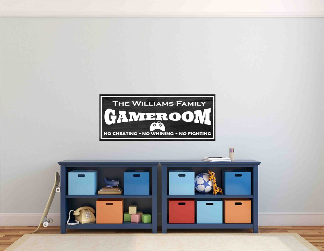 Personalized Game Room Wood Sign Game Room Decor Wood Sign for Game ...