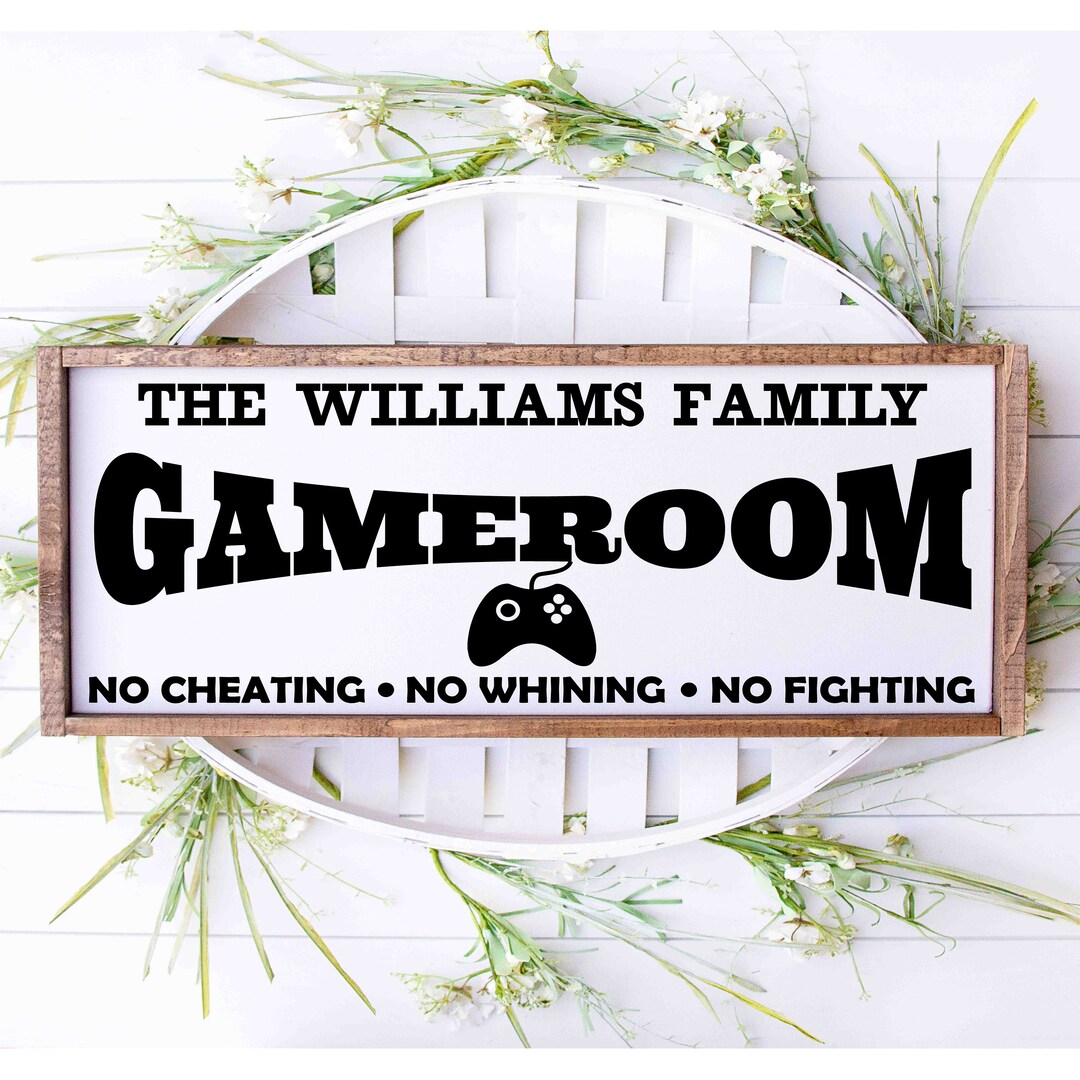 Personalized Game Room Wood Sign Game Room Decor Wood Sign for Game ...