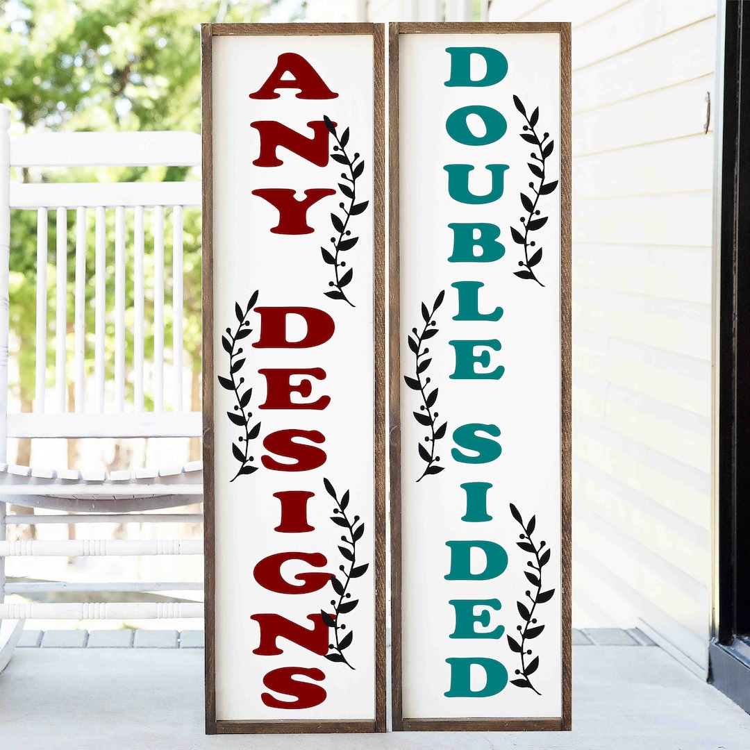 Custom Double Sided Porch Sign | Personalized Two Sided Porch Sign ...