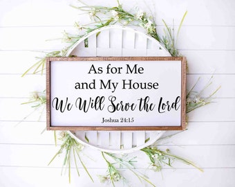 Joshua 24 15 Wood Sign - Etsy