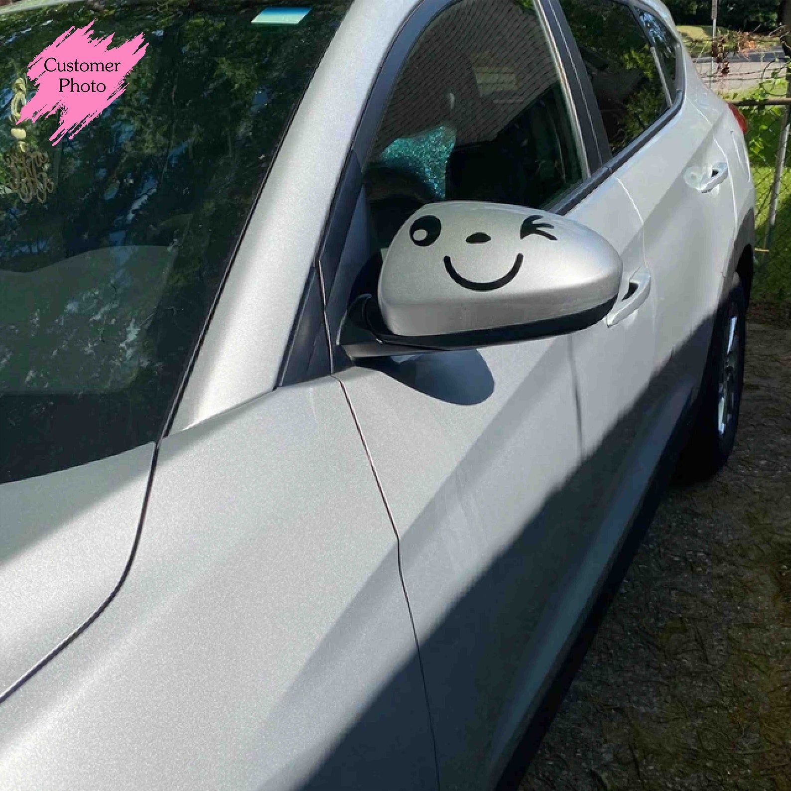 Winking Car Decal Car Decals Side Mirror Decals Cute Car Decals Car ...