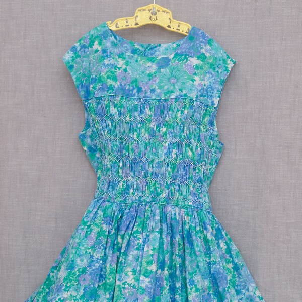 Floral Smocked Dress - Etsy