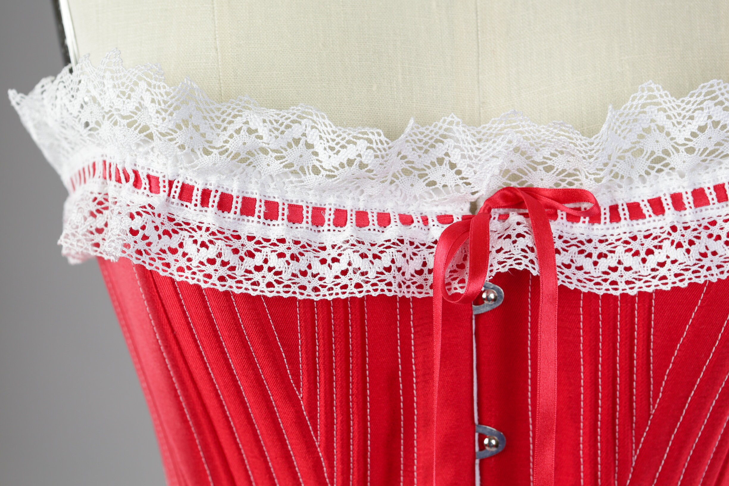 Red Victorian Corset Custom-made Mina Dracula Corset 19th Century ...