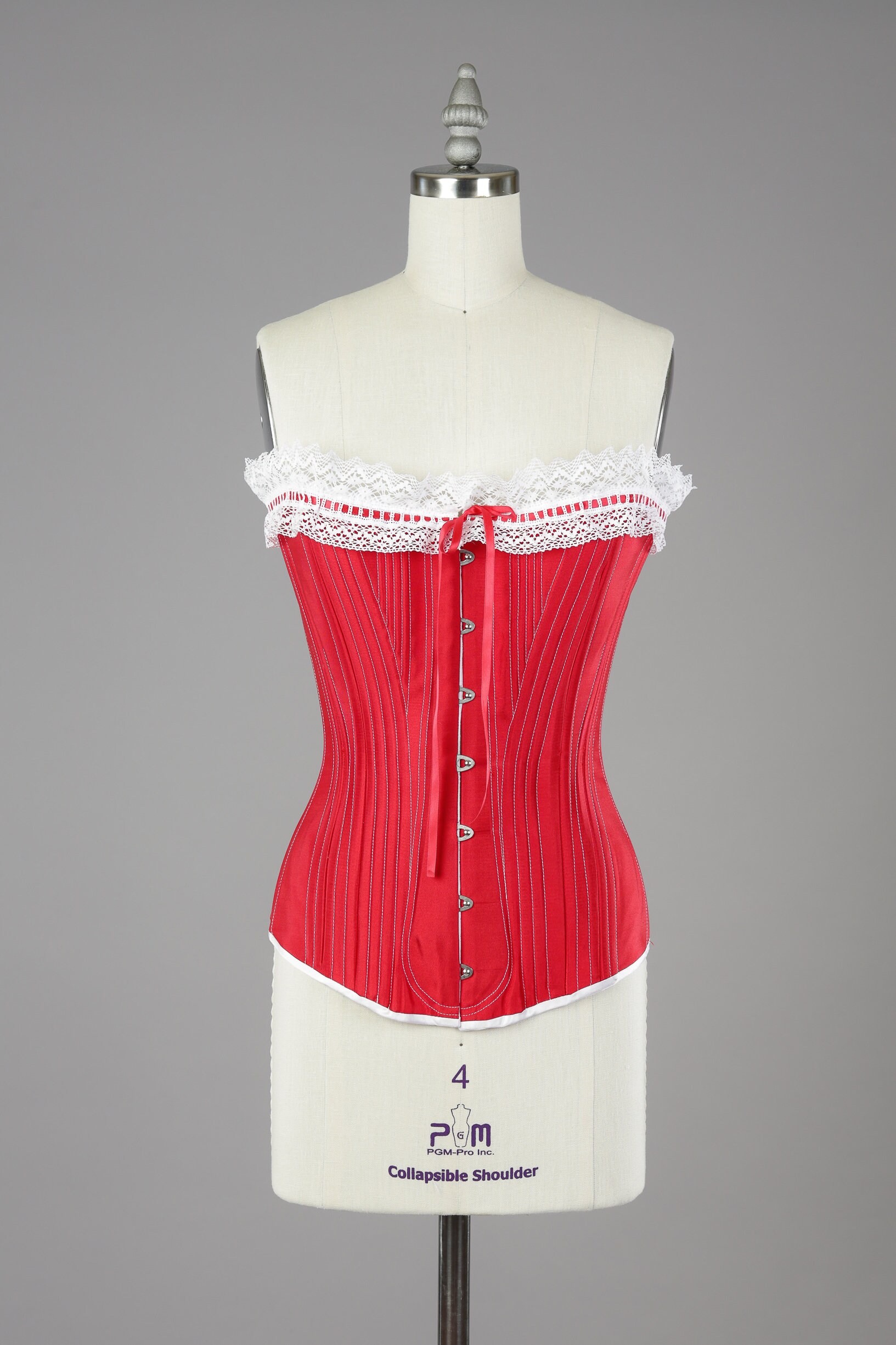 Red Victorian Corset Custom-made Mina Dracula Corset 19th Century ...