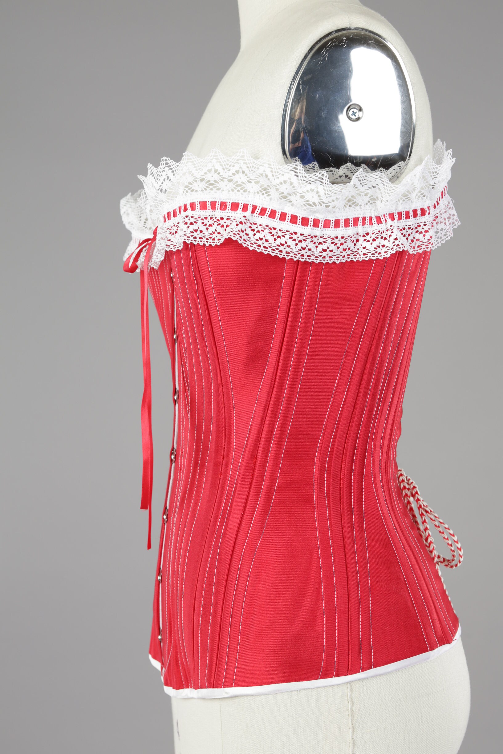 Red Victorian Corset Custom-made Mina Dracula Corset 19th Century ...