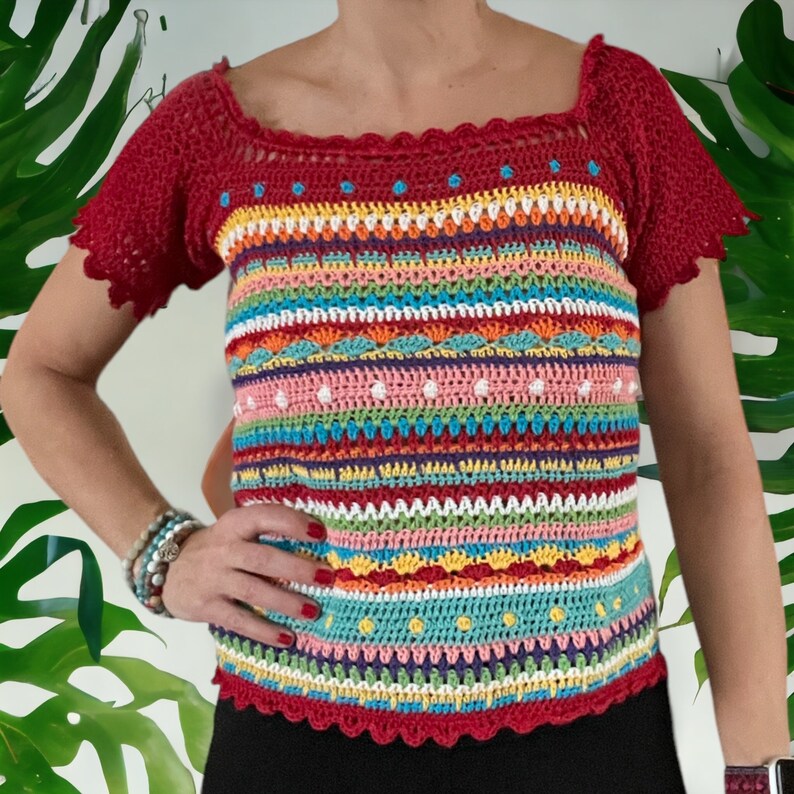 The Marguerite Crochet Top Pattern - Etsy Canada