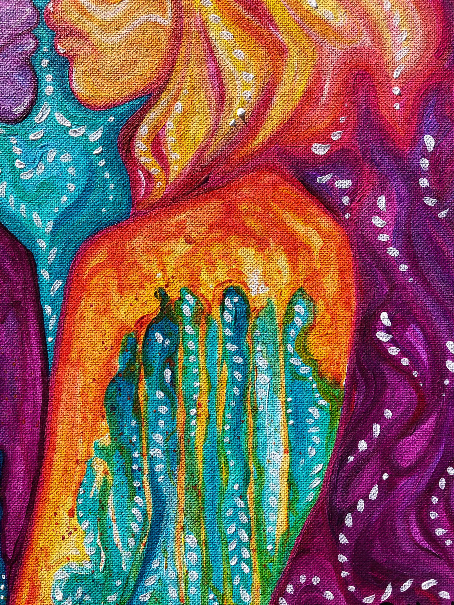 Kissing Artwork 16 X 20 Psychedelic Portrait Art Kissing - Etsy UK