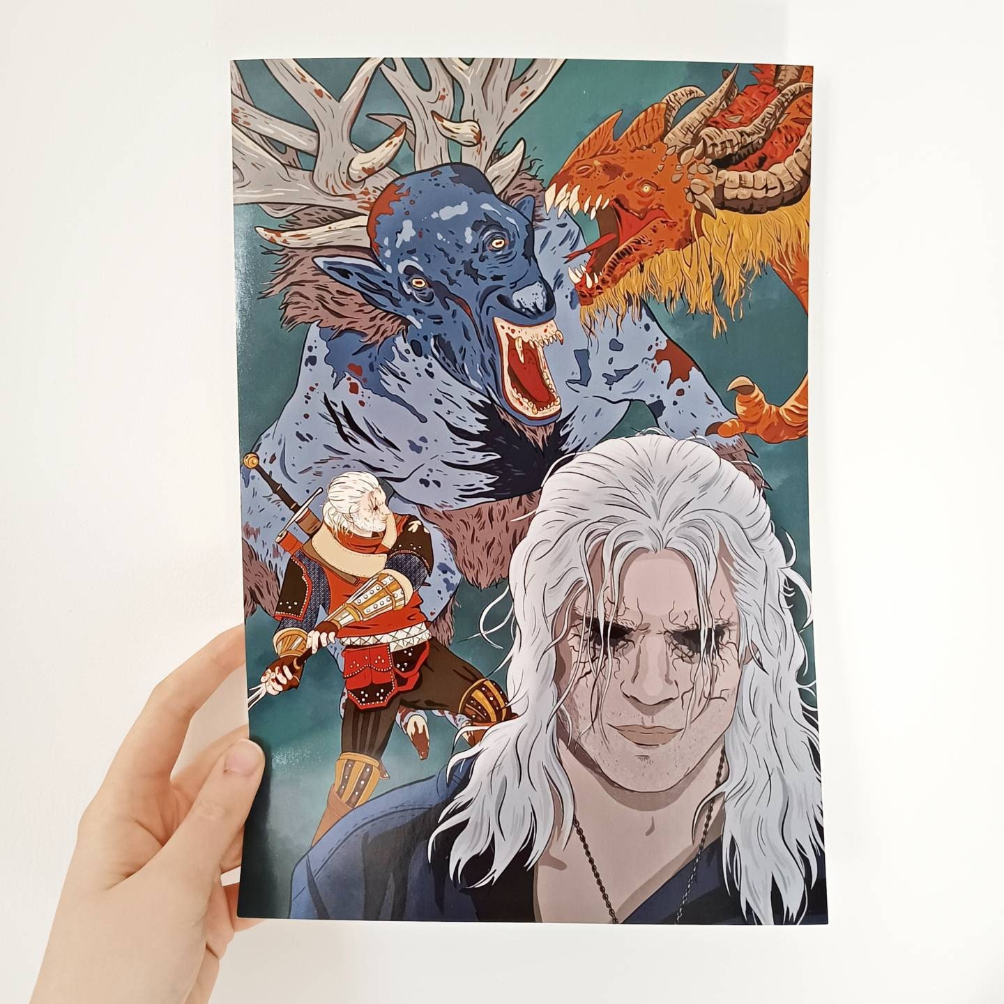 The Witcher Geralt of Rivia A4 Art Print - Etsy Hong Kong