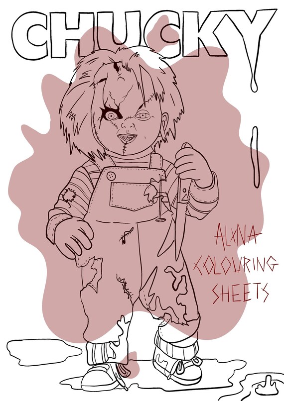 Childs Play Chucky Colouring Sheets DOWNLOADABLE PDF | Etsy