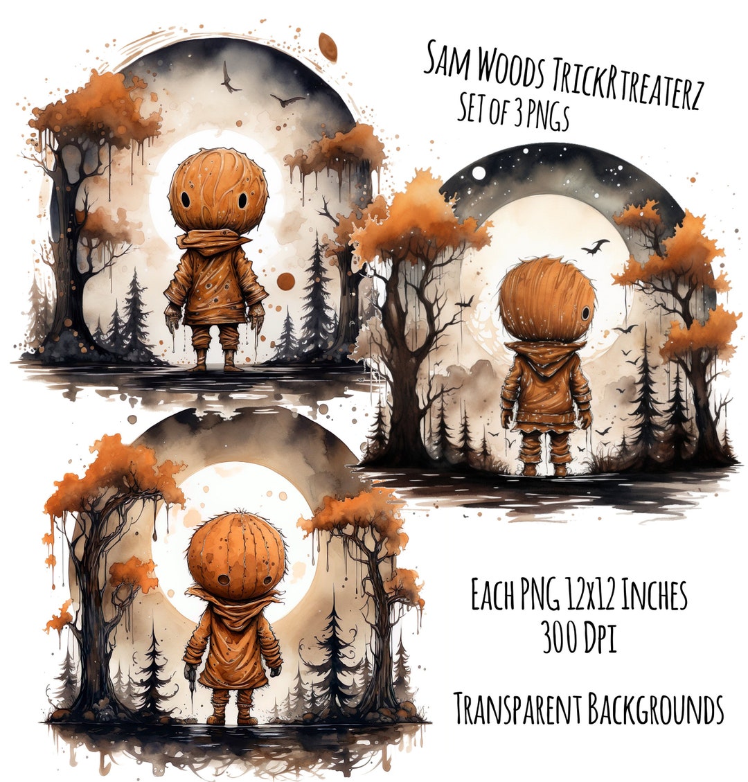 Halloween Sale 3 for 1 Sam Character Pngs Trickrtreat Movie Cartoon ...