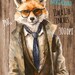 Fox Dressing in an Overcoat and A Tie Digital Illustration Woodland Red ...