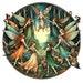 Forest Fairies Circle PNG Printable Transparent Back Fairy Wall Art ...