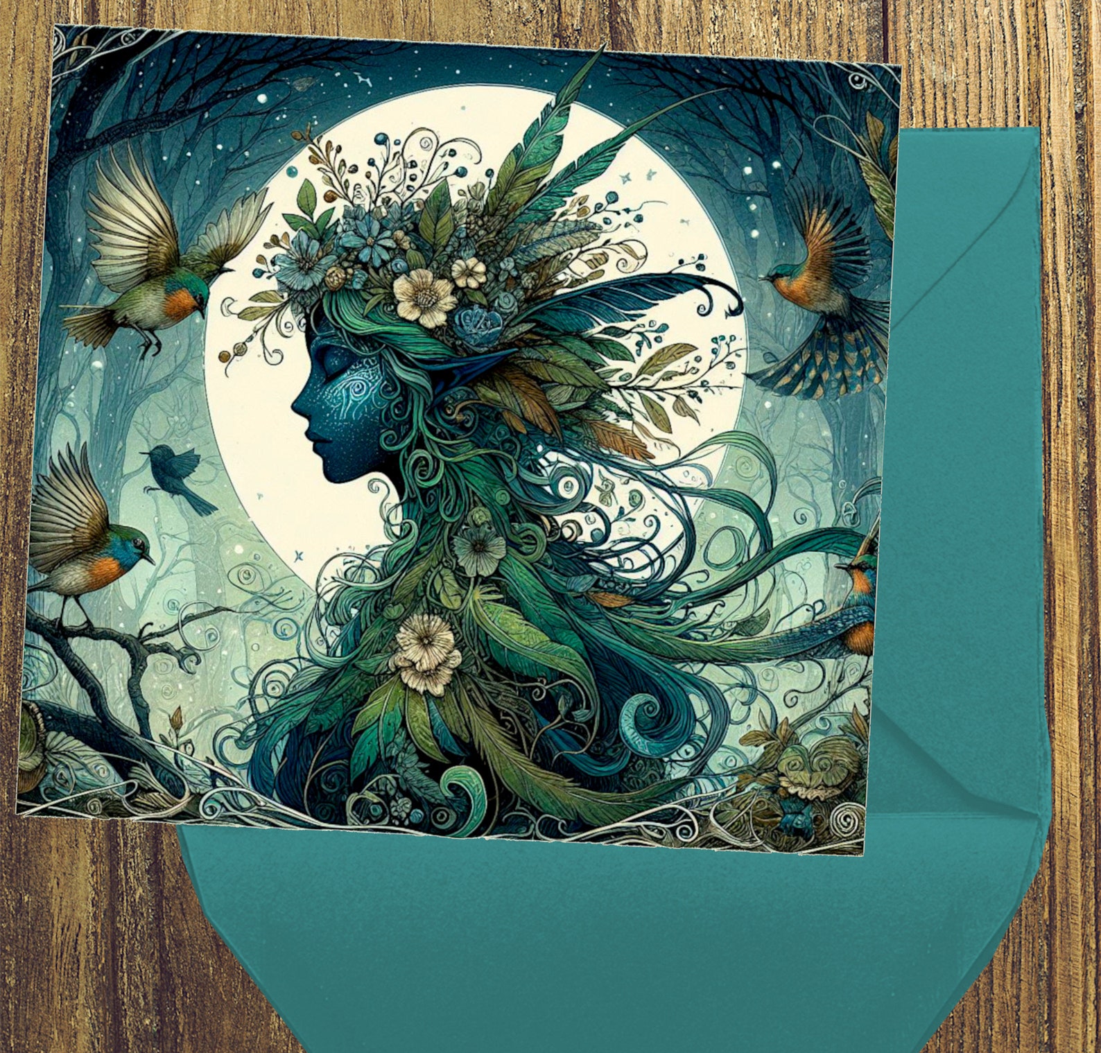 Forest Fairy Troll With Birds Forest Creature Made From Moss Plants ...